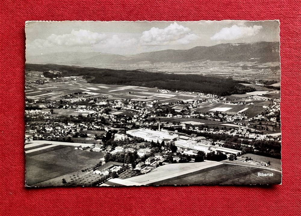 Biberist - Dorfansicht - Papierfabrik - Hochkamin - 1961 (Gebraucht) in Rothrist für CHF 8.4 ...