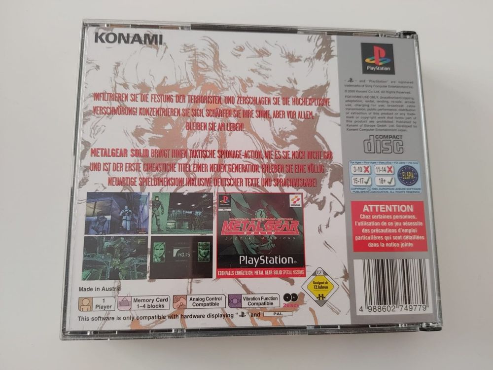 Metal Gear Solid ps1 | Kaufen auf Ricardo