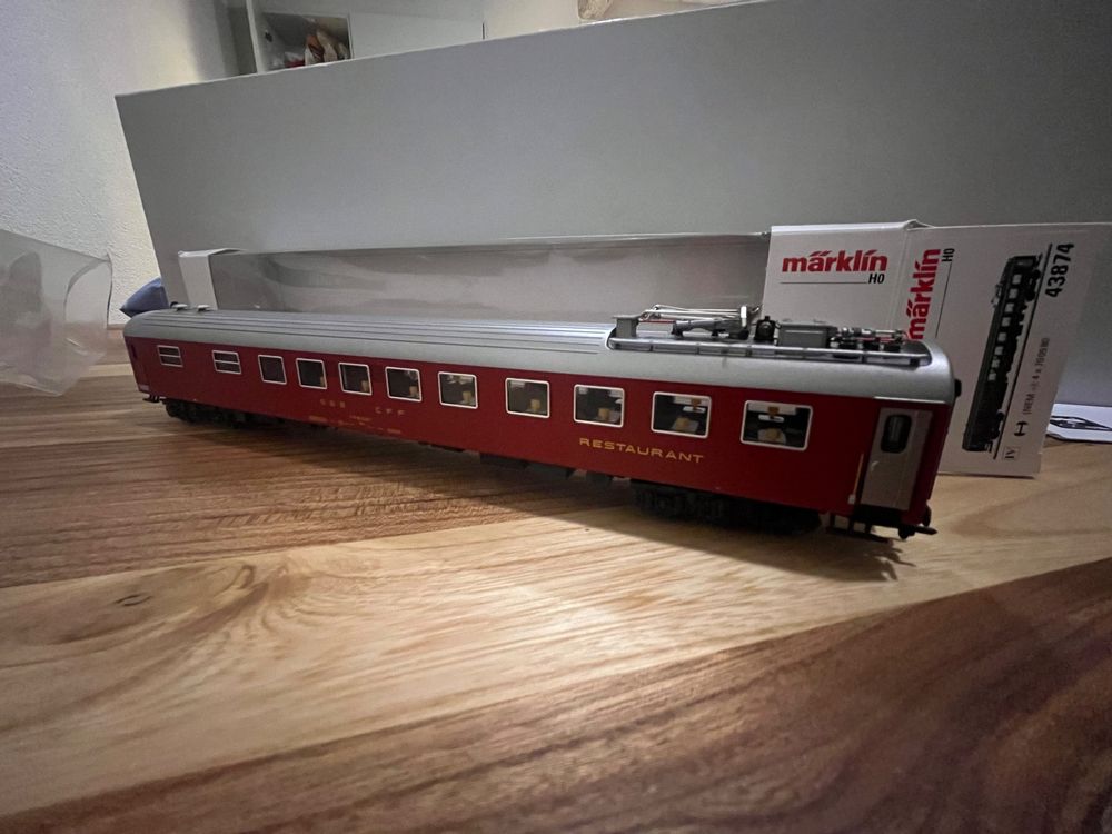 Märklin 43874 WRm SBB Restaurantwagen, beleuchtet/éclairé | Kaufen auf Ricardo