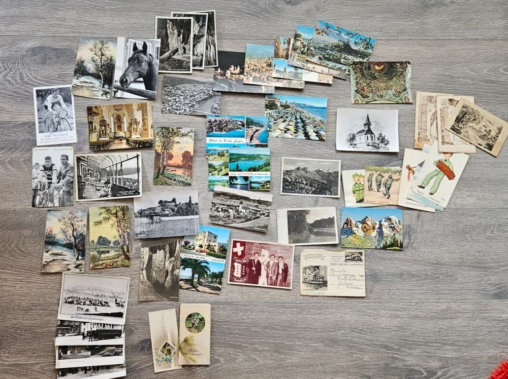 Antike Ansichtskarten mit zum Teil Beschriftung und Marken (Gebraucht ...