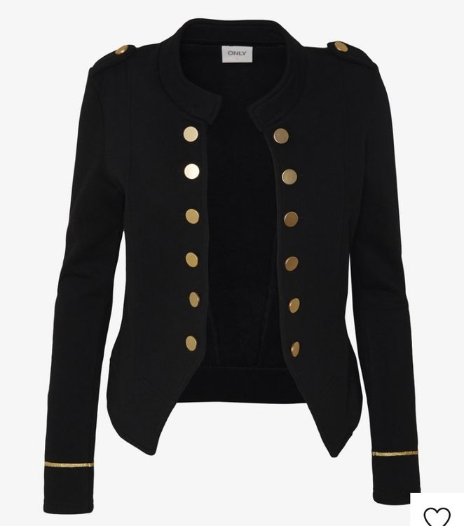 Blazer Schwarz Mit Goldenen Knopfen