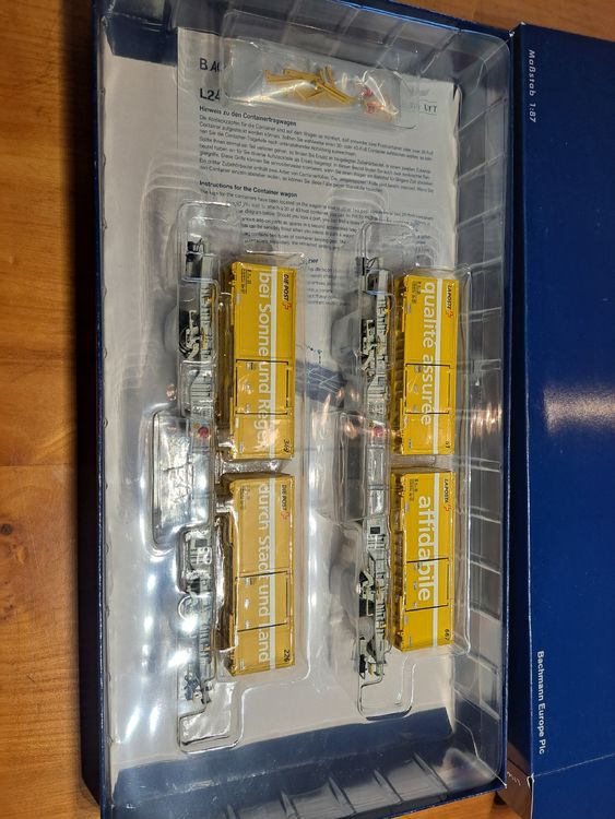 Liliput L240042 Containertragwagen der Schweizer Post Set 7 (Gebraucht ...