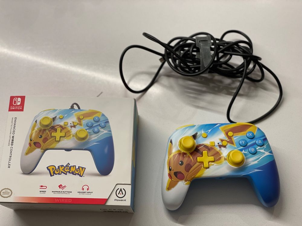POWERA Pikachu Charge - Controller - Nie gebraucht - Kabel (Neu (gemäss ...