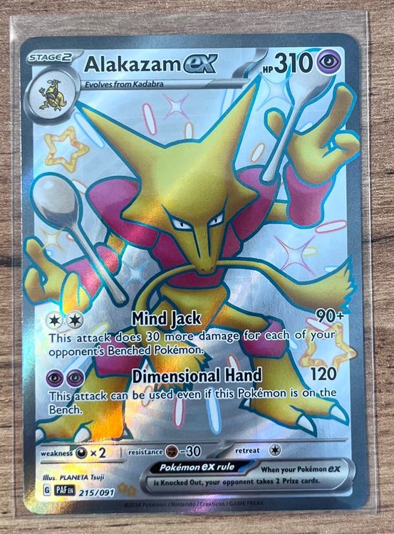 Alakazam ex FULL ART Pokemon Paldean Fates PAF 215/091 (Gebraucht) in ...
