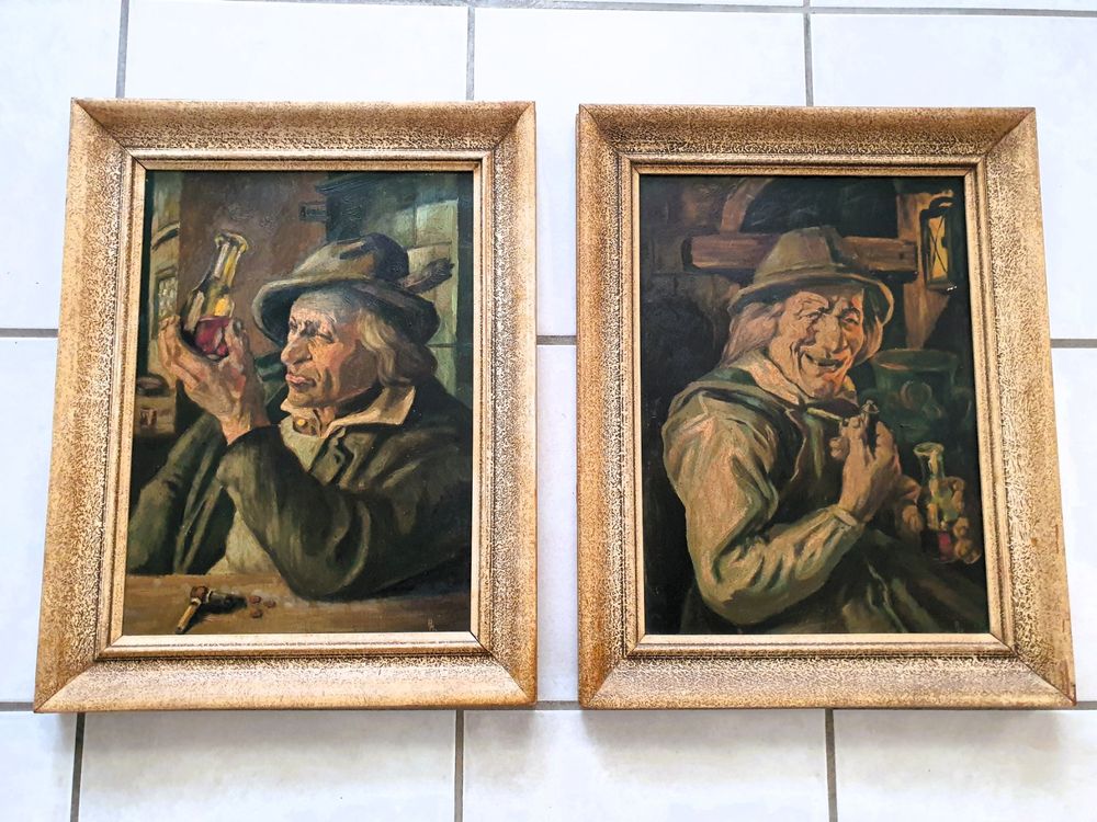 2x ANTIKE BILDER / HANDARBEIT | Kaufen auf Ricardo