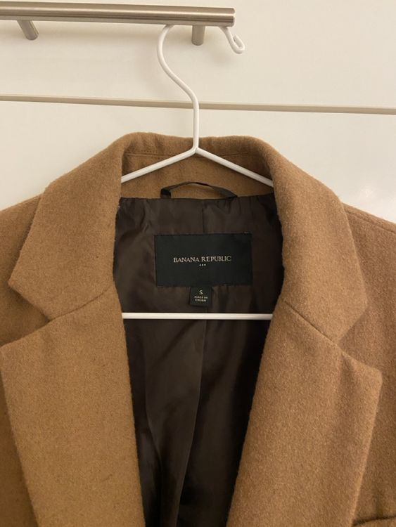 Banana Republic Classic Camel Top Coat Men’s Wool Blend (Gebraucht) in ...