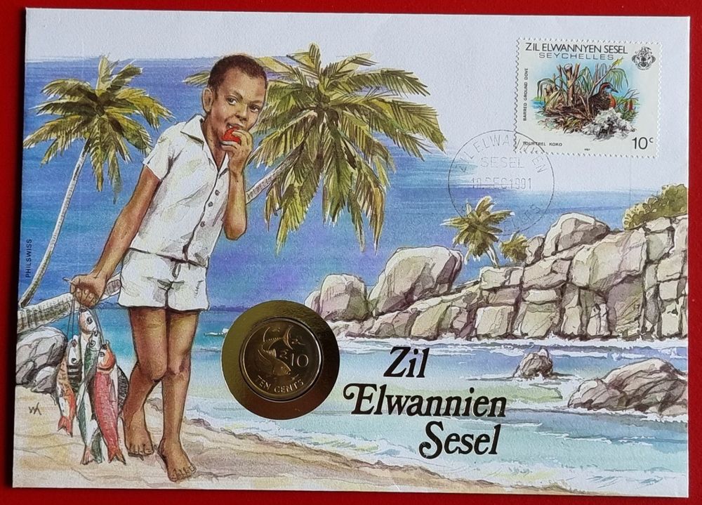ELOIGN SESEL SEYCHELLES SESCHELLEN MÜNZBRIEF NUMISBRIEF 1991 | Kaufen ...