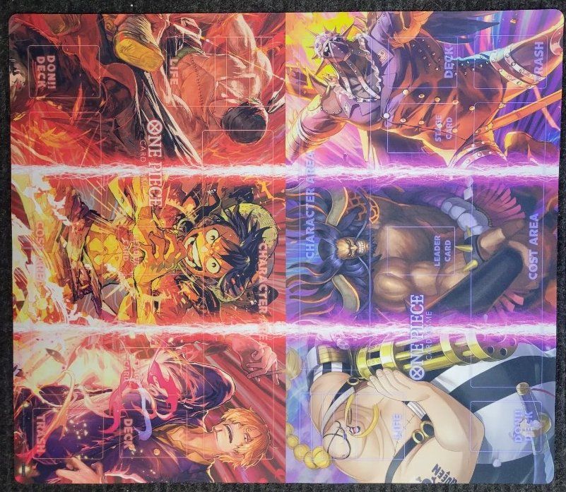 One Piece Promo 2-Player PLAYMAT Luffy Zoro Ace Kaido King (Neu und ...