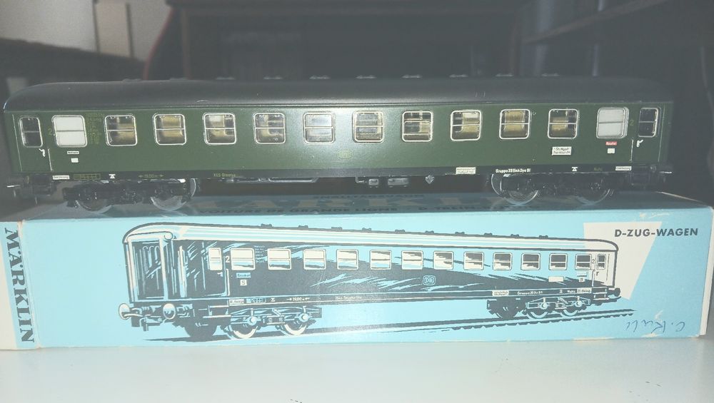 Märklin HO - 4022, wagon voyageurs D-ZUG, DB "Bonne Etat" (D'occasion ...