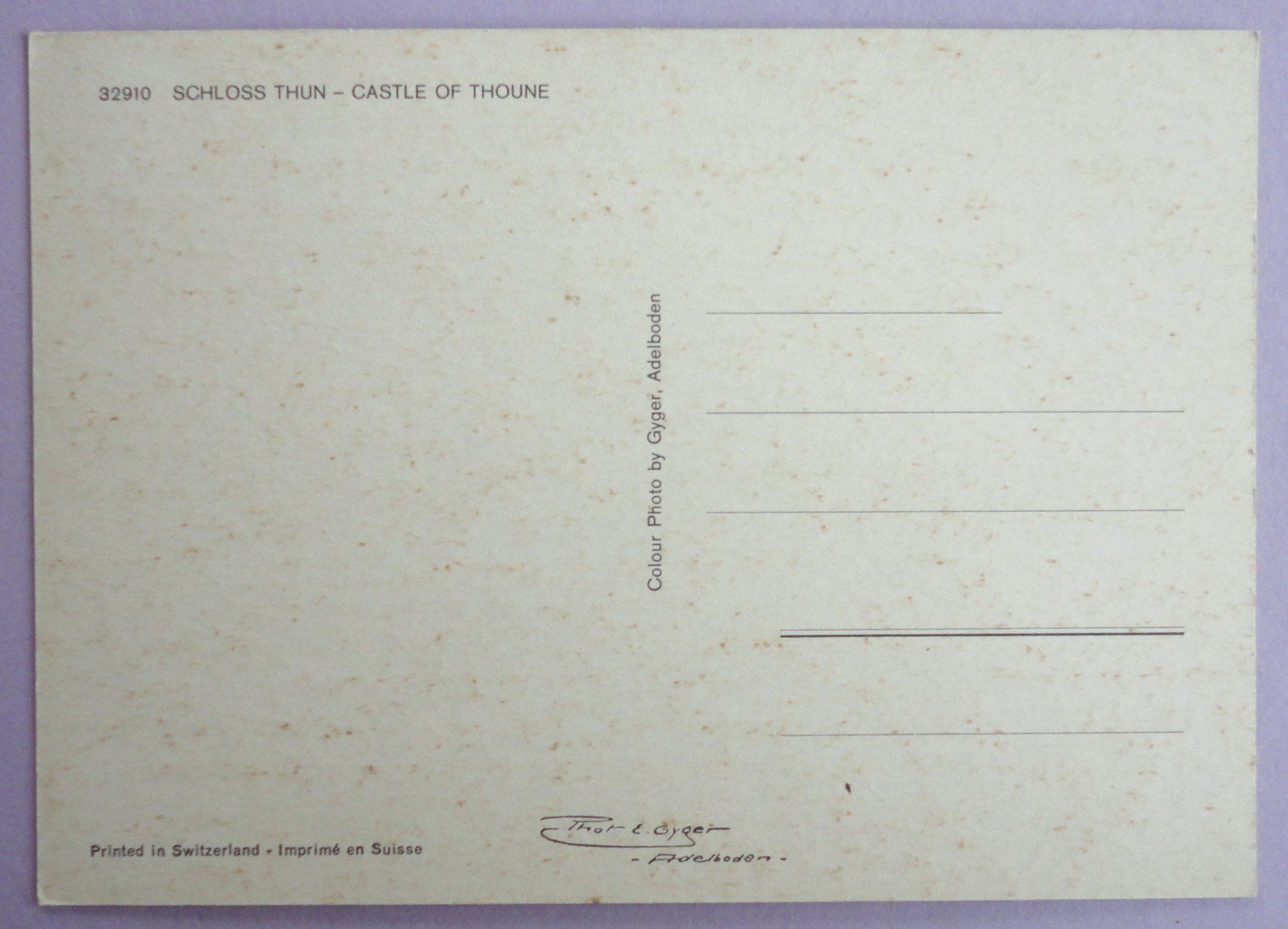 Schloss Thun (Défectueux) à Fétigny pour CHF 1 – avec livraison ...