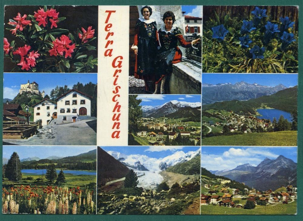 Terra Grischuna, 1972, 9 Ansichten (Gebraucht) in Sargans für CHF 1 – mit Lieferung auf Ricardo ...