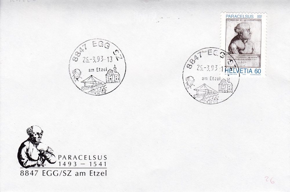 2 Briefbelege Egg SZ und Einsiedeln-Paracelsus - 1493-1541 (Neu (gemäss Beschreibung)) in ...