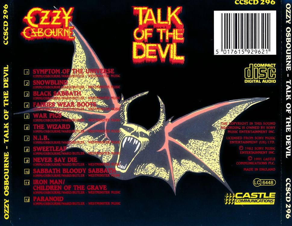 OZZY OSBOURNE - TALK OF THE DEVIL (CD) (Gebraucht) in Hedingen für CHF ...