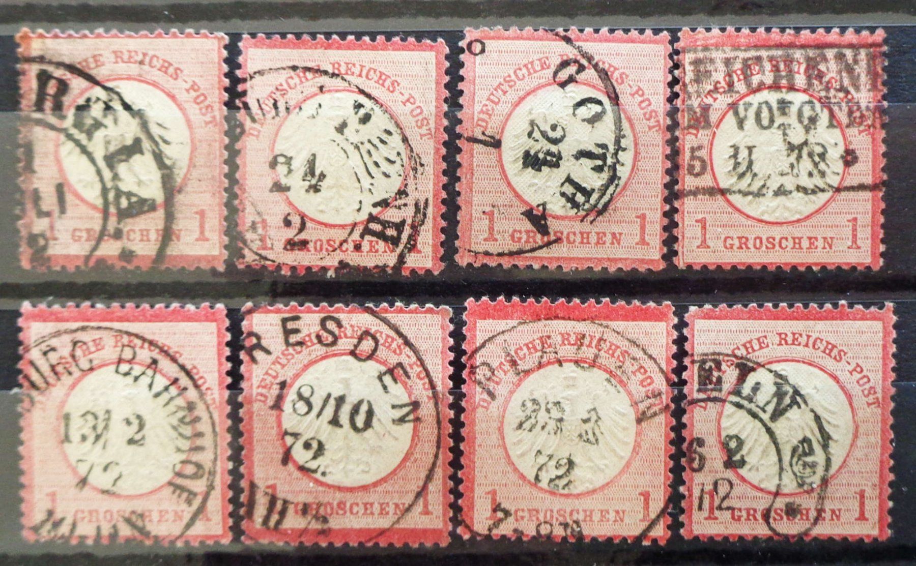 DEUTSCHES REICH 1872: Kleiner Schild, acht 1 Groschen, O (Gebraucht) in ...