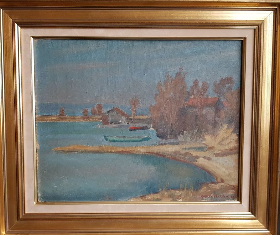 E. HELFER (1914-1974)beau paysage du lac (D'occasion) à Lausanne pour CHF 200 – avec livraison ...