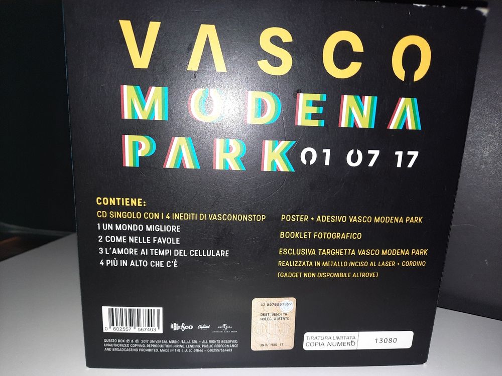 VASCO Modena Park 01.07.17 cofanetto tiratura limitata (Neu (gemäss ...