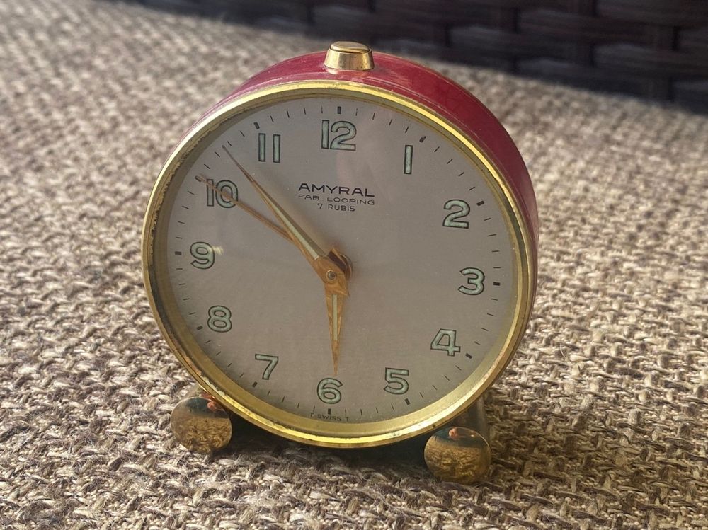 Schöne Vintage Tischuhr AMYRAL Swiss made 1960er RAR (Gebraucht) in ...