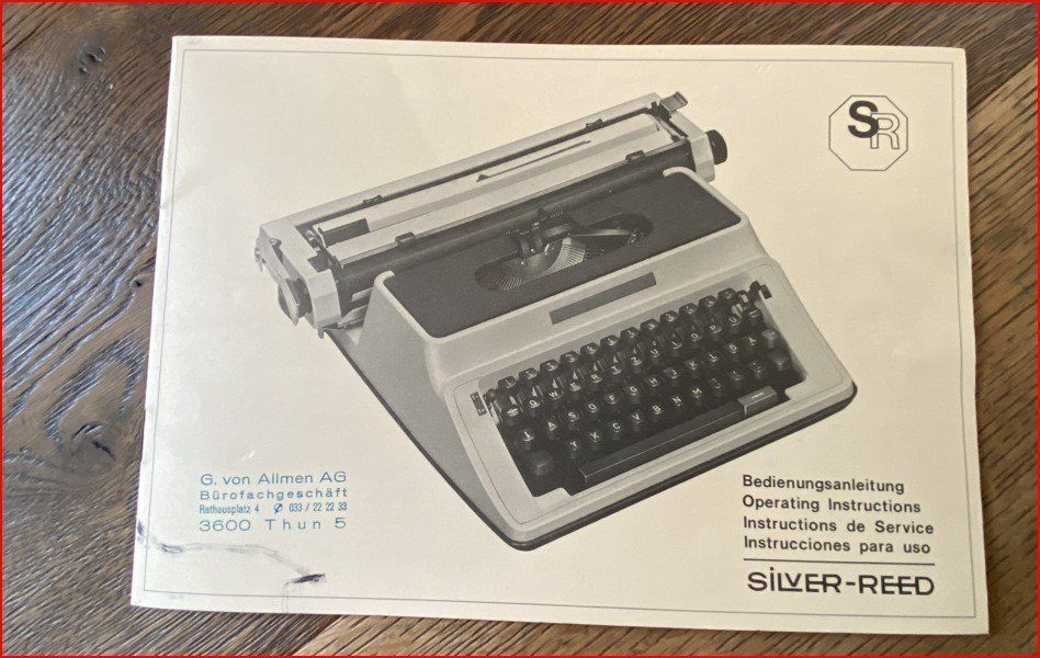 Schreibmaschine Silver-Reed 500 (Gebraucht) in Thun für CHF 15 – mit ...