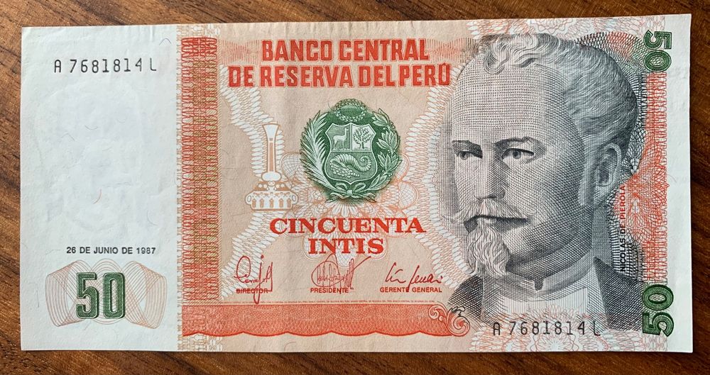 Peru 50 Intis 1987 (Gebraucht) in Opfikon für CHF 1 – mit Lieferung auf ...