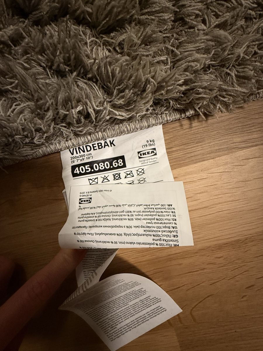 Ikea VINDEBÄK Rug, 200x300 cm, Grey, Used but cozy! (Gebraucht) in ...
