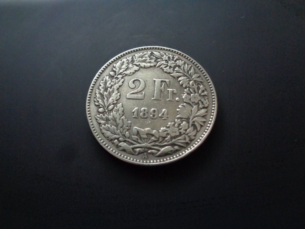 Fr. 2.-- Schweiz Silbermünze Jg. 1894 A | Kaufen auf Ricardo