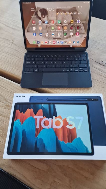 Samsung galaxy Tab s7 mit qwerty book cover keyboard (Gebraucht) in ...