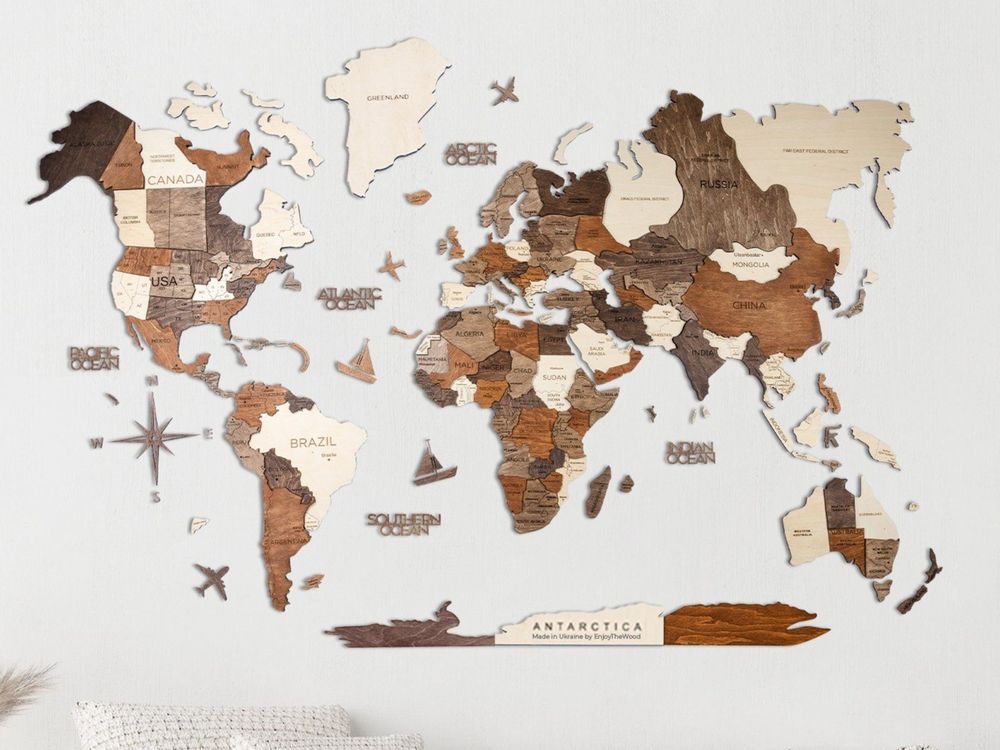 Reiseträume ️ - Mit unserer 3D-Holzkarte die Welt entdecken | Kaufen auf Ricardo