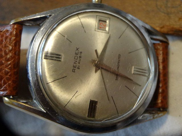 RENDEX ANTIK HEREN UHR,HANDAUFZEUG.21JEW.DATE.PROBLEM- LÄÜFT (Gebraucht ...