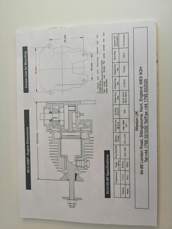 Modellflug - RCV120SP Motor mit Zubehör (Gebraucht) in Steinhausen für ...