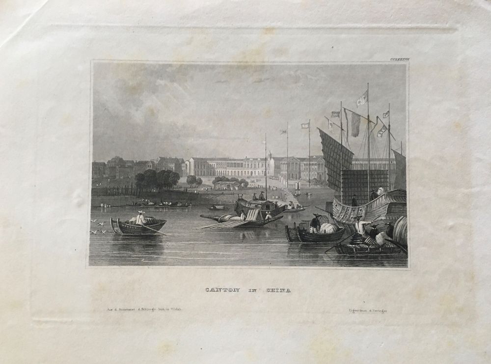 Stahlstich um 1850 - Canton in China (Gebraucht) in Frauenfeld für CHF 7.5 – mit Lieferung auf ...