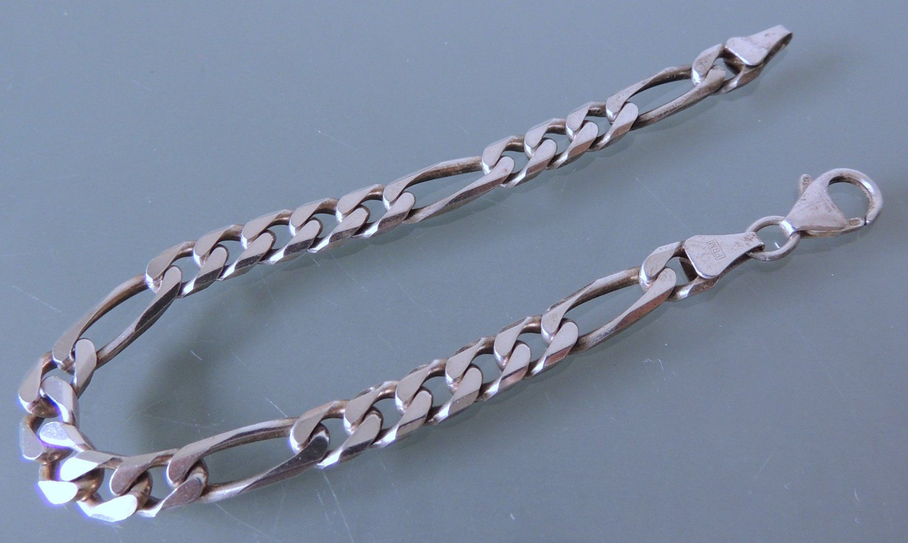 Silber 925 Figaro Armband 18 cm / 6 mm von FBM Mönsheim (Gebraucht) in ...