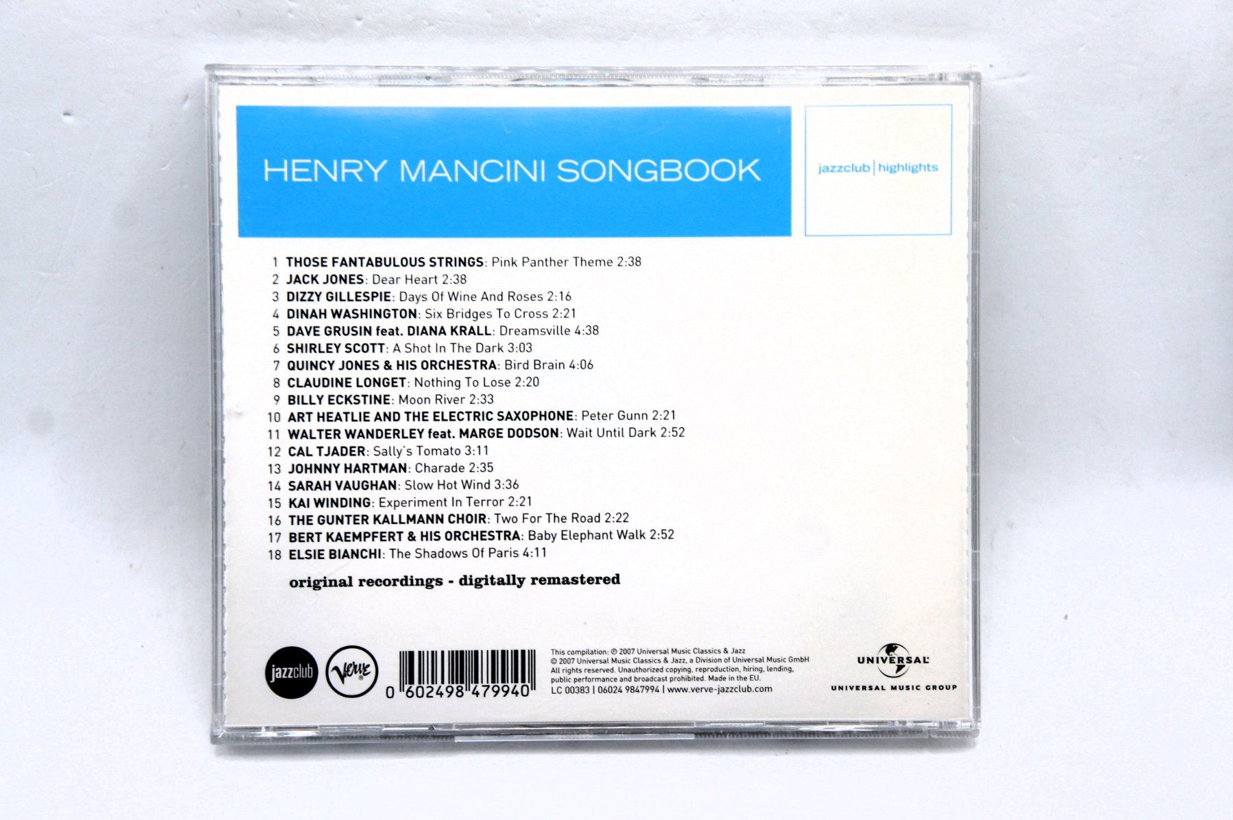 CD Henry Mancini Songbook Soundtrack Movies Quincy Jones (Gebraucht) in ...