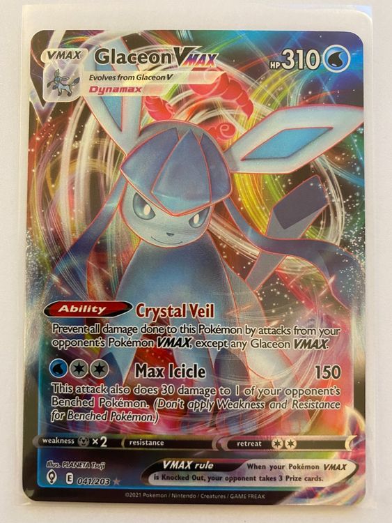 Pokemon Glaceon VMax 041/203 Evolving Skies EN | Kaufen auf Ricardo