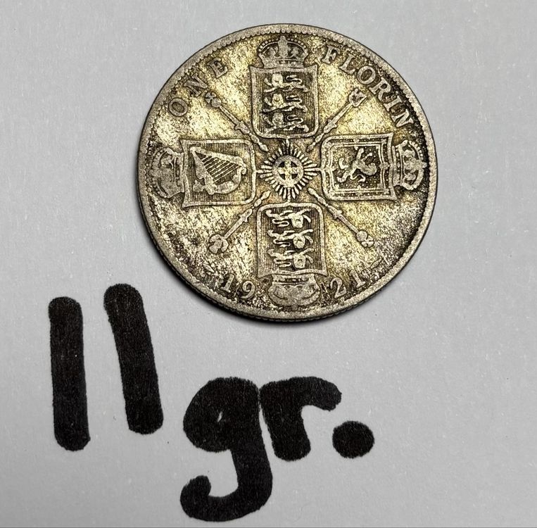 Pièce rare: Florin britannique 1921. 11 grammes. (Gebraucht) in La Tour ...