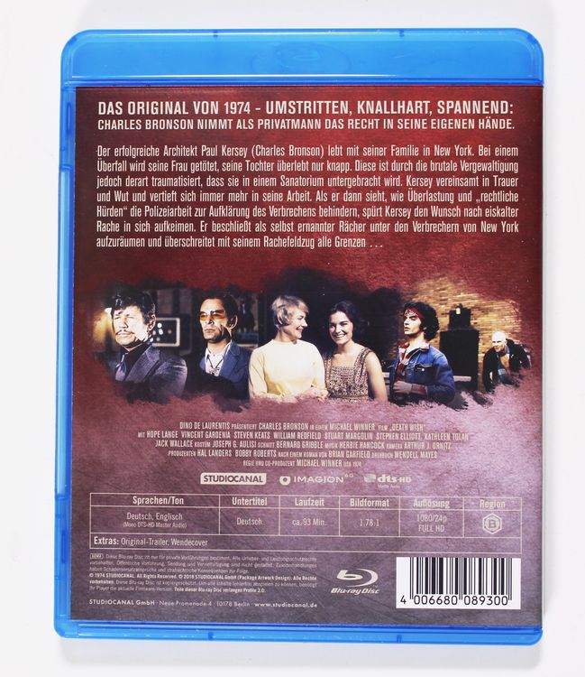 Blu-Ray EIN MANN SIEHT ROT Charles Bronson KLASSIKER (Gebraucht) in ...
