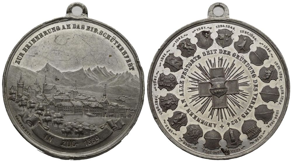 Zug 1869 PB/SN , Richter 1672c , /1483/ (Gebraucht) in Trimbach für CHF ...