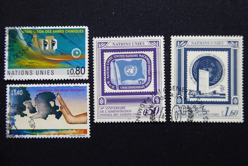 (N812) UNO-Genf: 1991 209+210,211+212 ʘ (Gebraucht) in Basel für CHF 1 ...