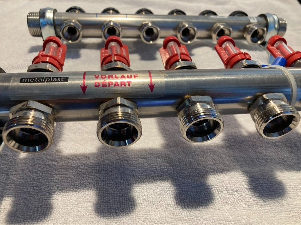 6-Fach Bodenheizungsverteiler Metaplast Heizkreisverteiler (Gebraucht) in Basel für CHF 109.95 ...