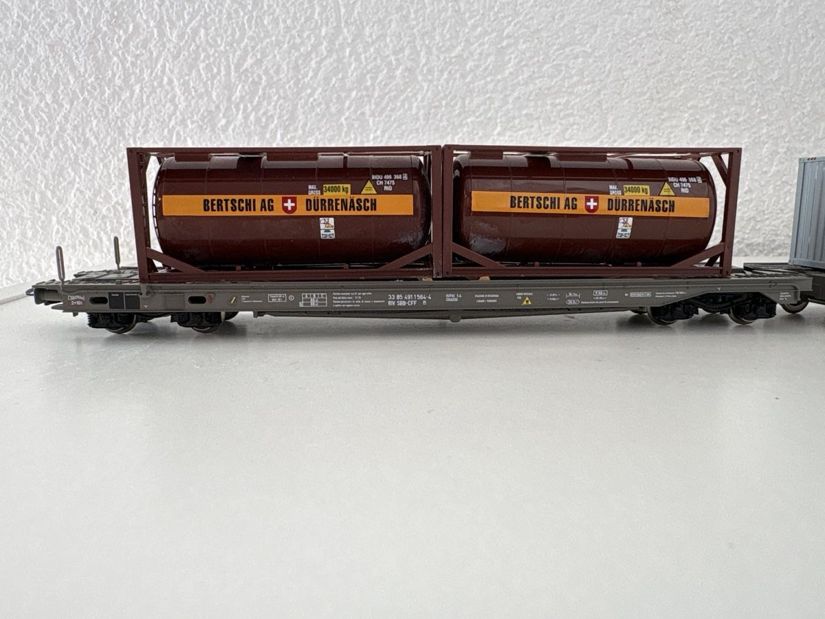 Roco Containertragwagen Hupac Bertschi Dürrenäsch (Neu (gemäss ...