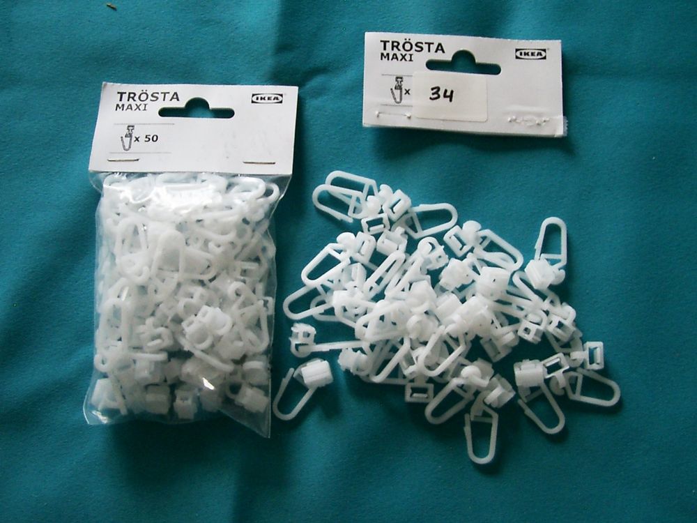 Vorhanggleiter mit Haken Mod. Tösta Maxi von Ikea über 80 (Neu (gemäss ...