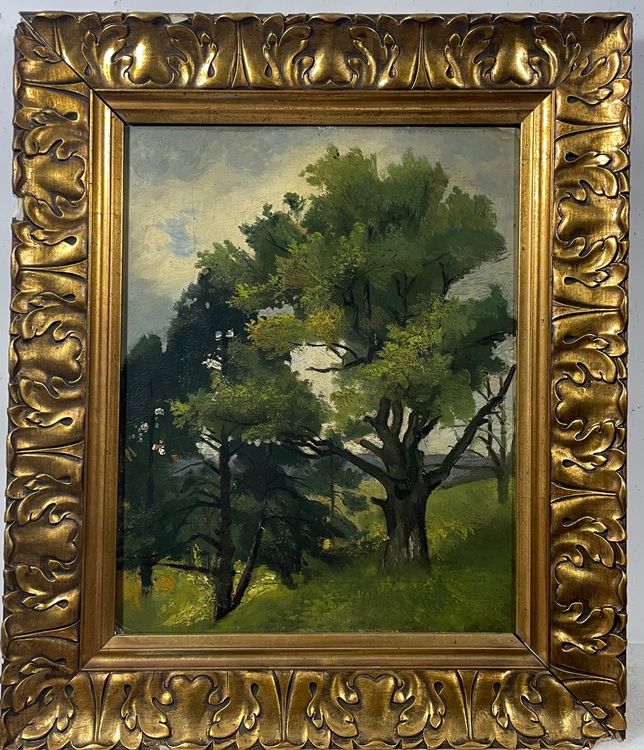 Antikes Wald Szene Gemälde mit Top Malerei (Gebraucht) in Root für CHF 65 – mit Lieferung auf ...