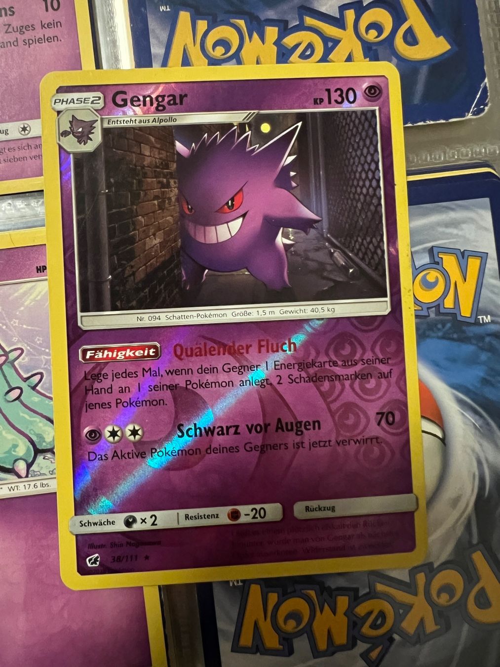 Gengar 38/111 (CIN 38) Aufziehen der Sturmröte Pokemon (Gebraucht) in ...