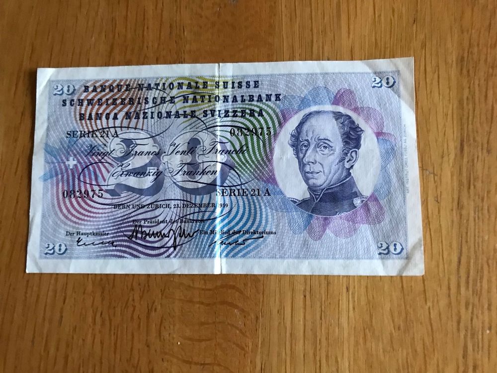 Alte Schweizer 20er Note | Kaufen auf Ricardo
