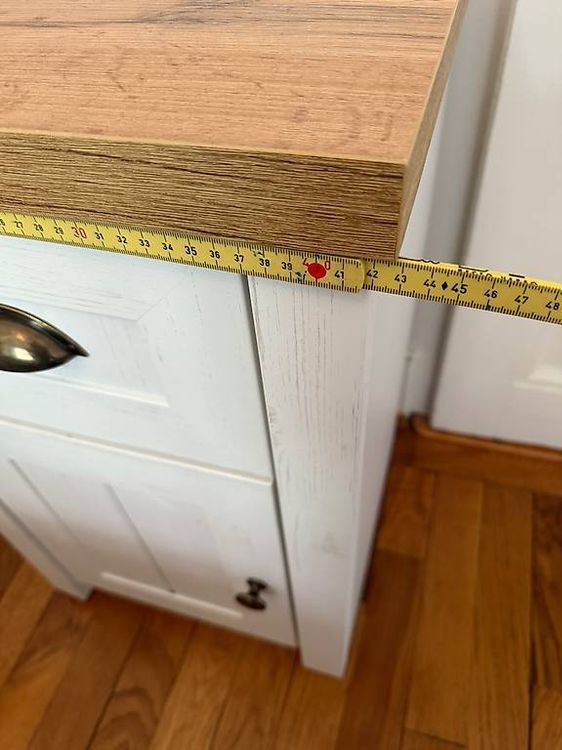 Table de nuit Jysk MARKSKEL blanc/coloris chêne naturel (D'occasion) à ...