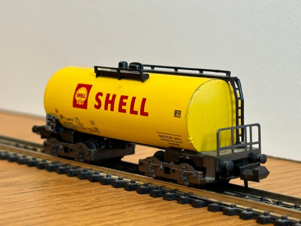 a560: Kesselwagen SHELL, Hersteller Minitrix (Spur N) (Neu (gemäss ...