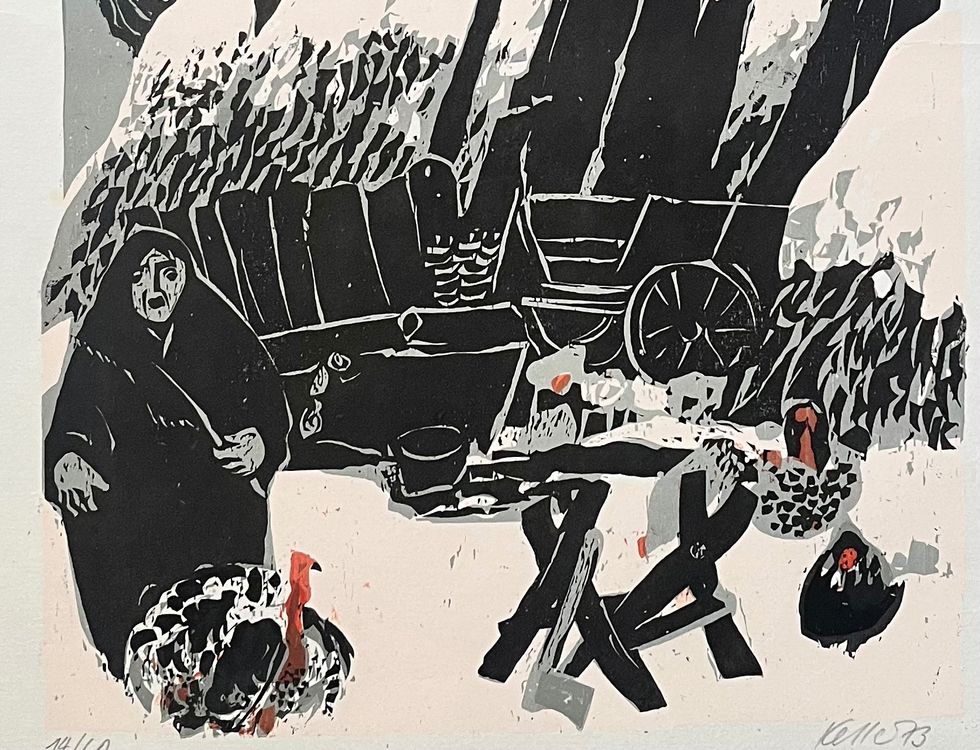 Heinz Keller (1928) Holzschnitt, Handsigniert | Kaufen auf Ricardo