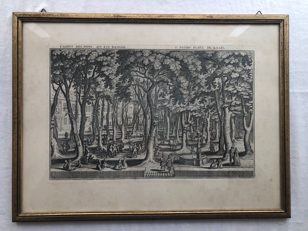 Kupferstich - Basel - Petersplatz - M. Merian 1630 | Kaufen auf Ricardo