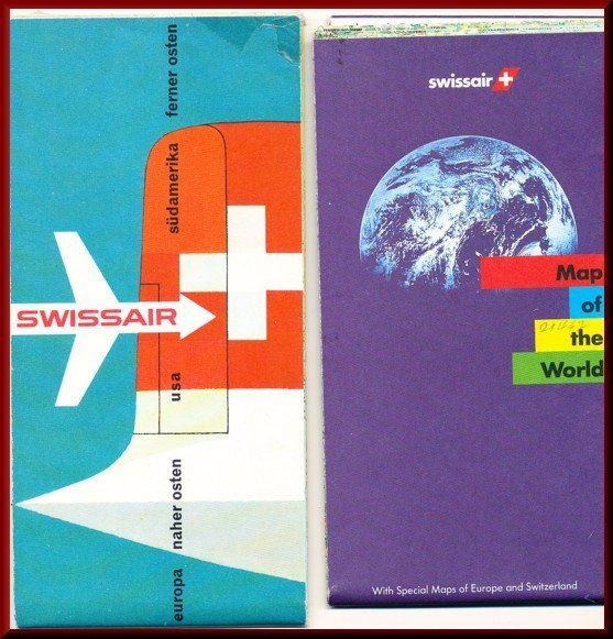 4 SWISSAIR ROUTE MAPS + FLYER | Kaufen auf Ricardo