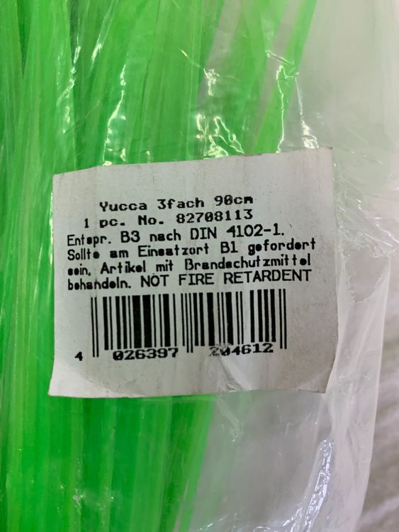 UV Neon Yucca Pflanze hellgrün 90cm (S405) (Neu und originalverpackt ...