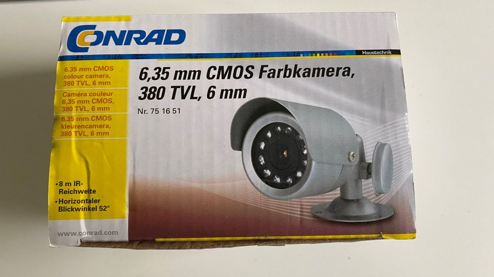 6.35 mm CMOS Farbkamera 380 TVL, 6 mm Conrad | Kaufen auf Ricardo